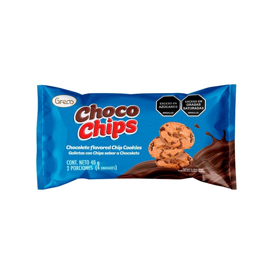 Galletas Choco chips 240 g – Greco